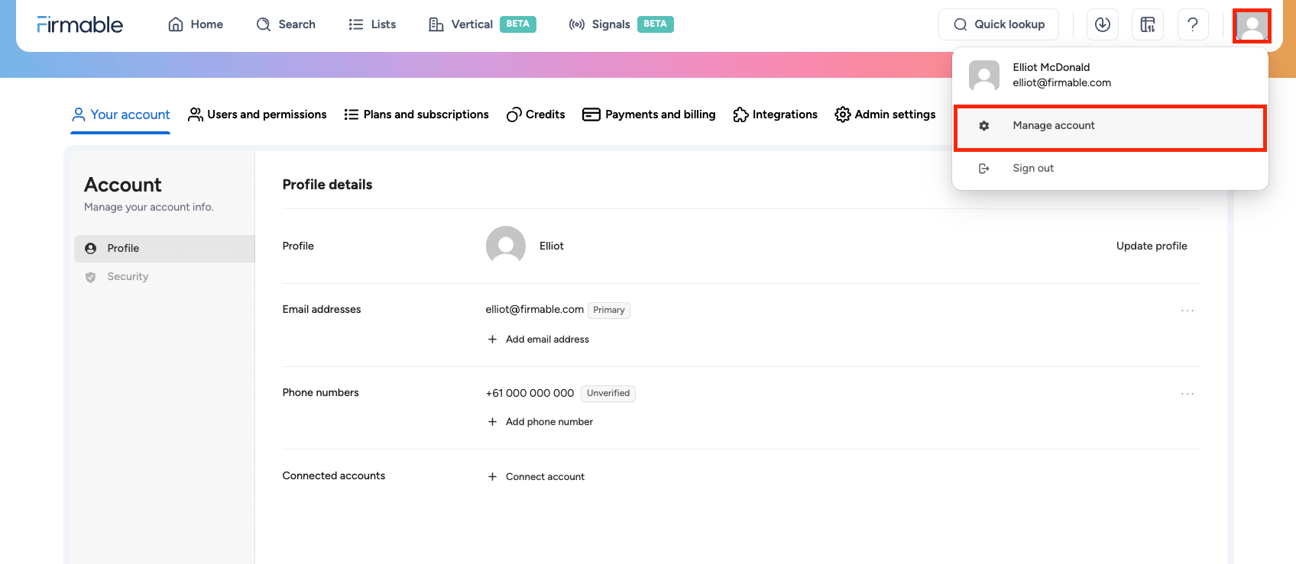 How to navigate Firmable