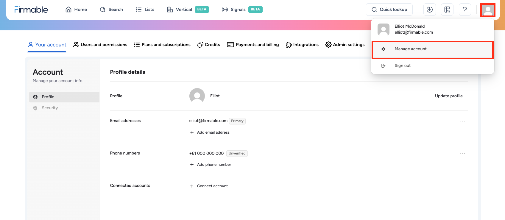How to navigate Firmable