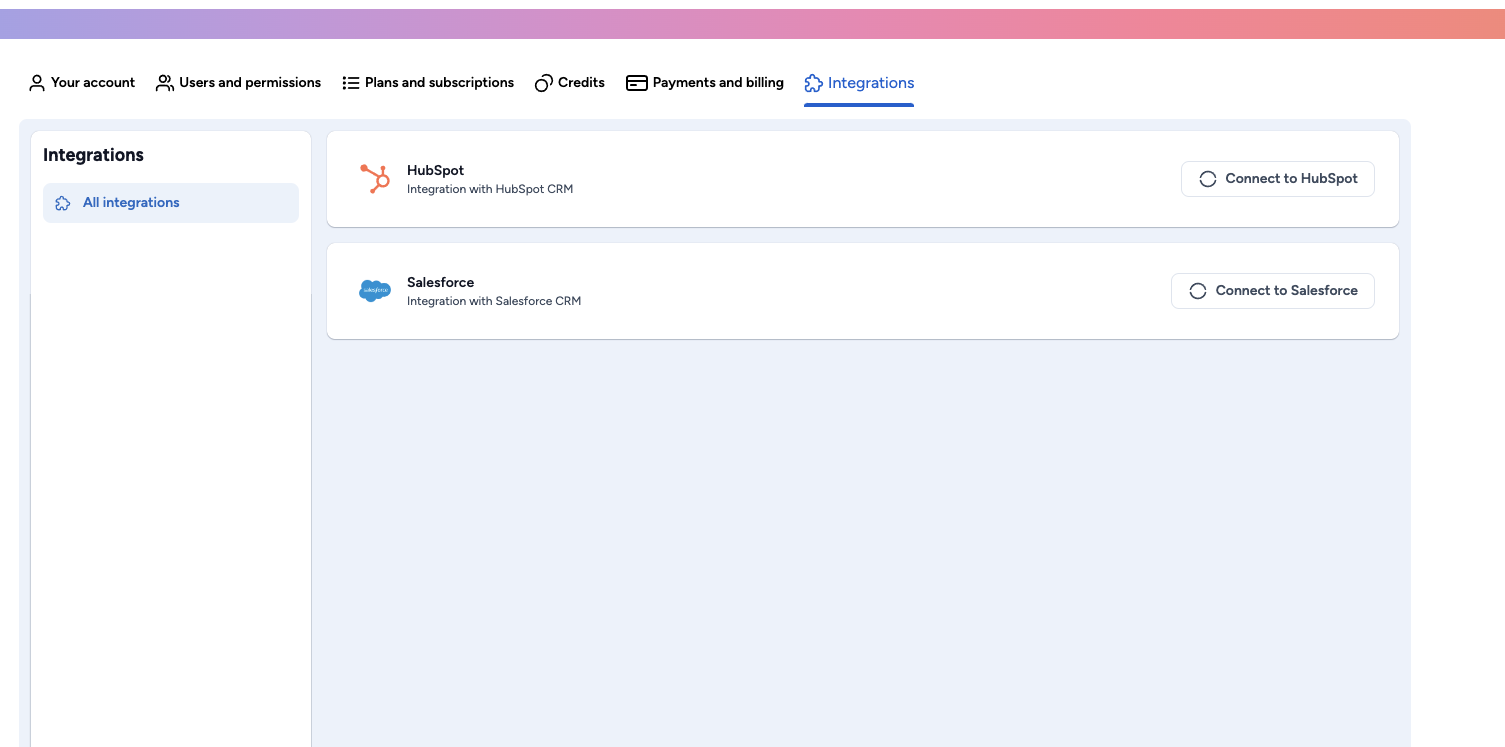 How to connect the Salesforce (SFDC) Integration (Beta)